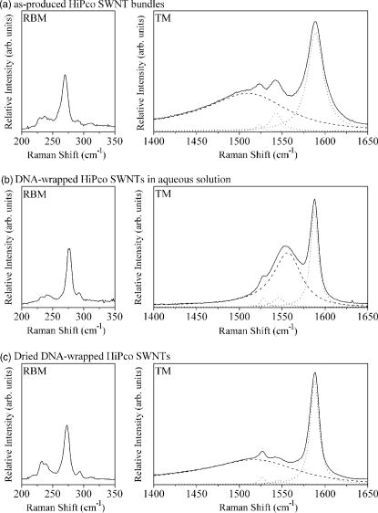 The feature of the Breit-Wigner-Fano Raman line in DNA-wrapped single ...