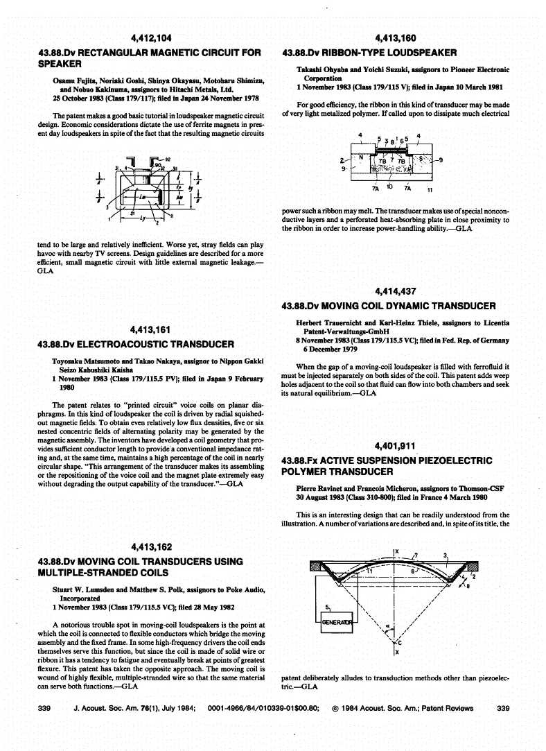 Moving coil dynamic transducer | The Journal of the Acoustical Society ...