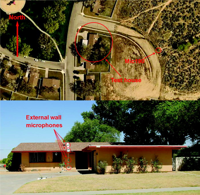 Diffraction of sonic booms around buildings resulting in the building ...