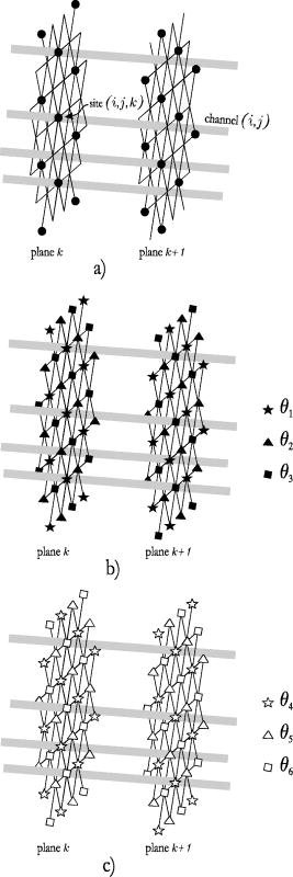 Surface phase transitions in one-dimensional channels arranged in a ...