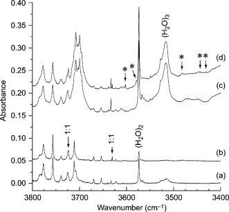 Infrared spectra of the (H2O)n–SO2 complexes in argon matrices | The ...