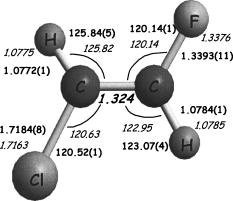 Rotational spectra of 1-chloro-2-fluoroethylene. II. Equilibrium ...