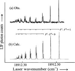 High resolution laser induced fluorescence spectroscopy of the [18.8 ...