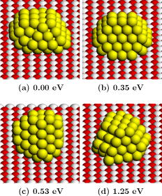 Structures of metal nanoparticles adsorbed on MgO(001). II. Pt and Pd ...