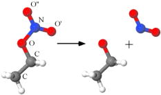 Electronic structure and molecular dynamics of breaking the RO–NO2 bond ...