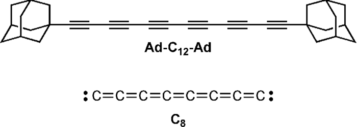 Photogenerated cumulenic structure of adamantyl endcapped linear carbon ...