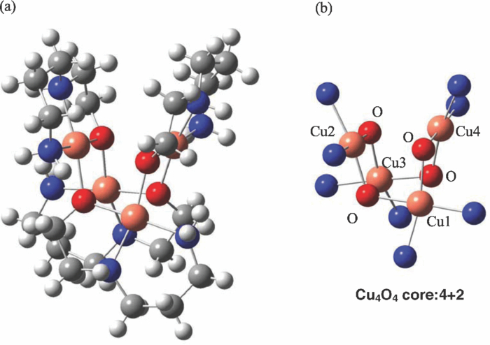 Evaluation of magnetic terms in Cu4O4 cubane-like systems from selected ...