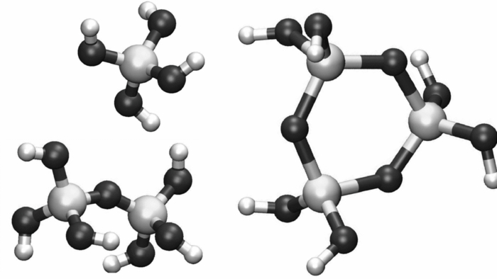 Vibrational mode frequencies of H4SiO4, D4SiO4, H6Si2O7, and H6Si3O9 in ...