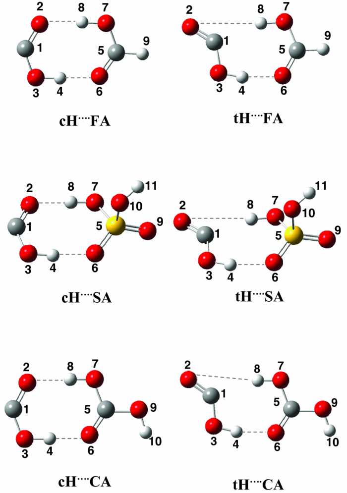 Computational study of hydrogen-bonded complexes of HOCO with acids ...