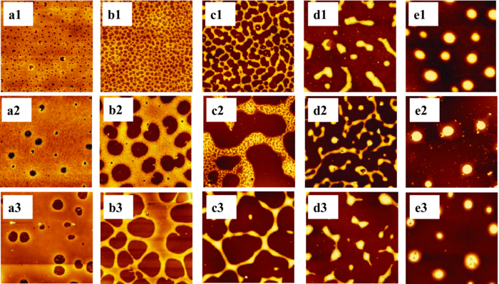 Solvent annealing induced phase separation and dewetting in PMMA/SAN ...