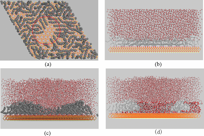 Mechanism of oil detachment from hybrid hydrophobic and hydrophilic ...