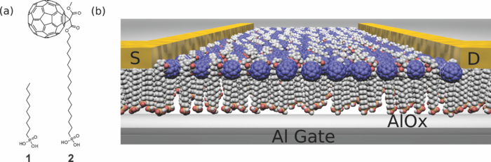 Modeling charge transport in C60-based self-assembled monolayers for applications in field ...