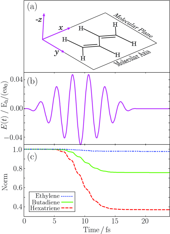 Strong-field ionization rates of linear polyenes simulated with time ...