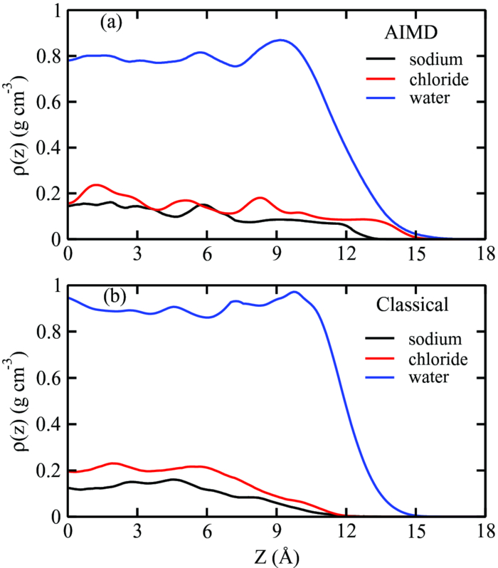 An ab initio molecular dynamics study of the liquid-vapor interface of ...