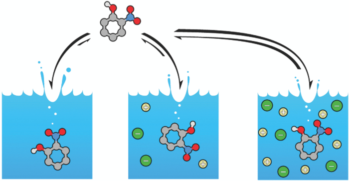 Small molecule solvation changes due to the presence of salt are ...