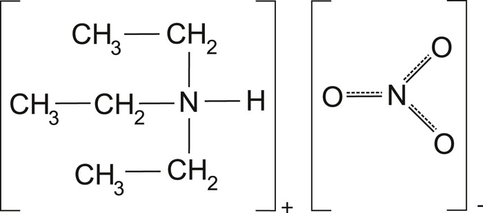 Hydrogen bonding in the protic ionic liquid triethylammonium nitrate ...