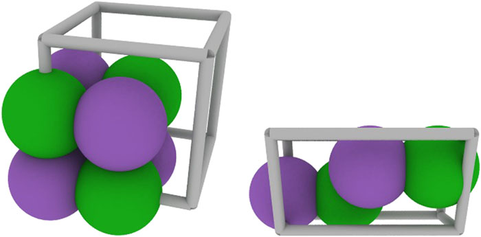 Crystal structures of model lithium halides in bulk phase and in ...