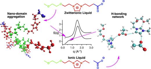 Structural analysis of zwitterionic liquids vs. homologous ionic liquids | The Journal of ...