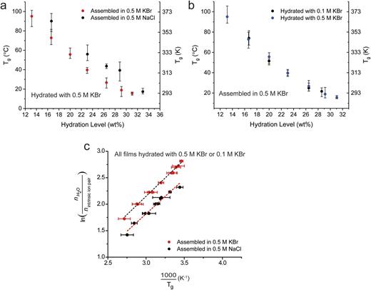 Comparison of KBr and NaCl effects on the glass transition temperature ...