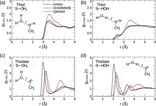 The hydration structure of methylthiolate from QM/MM molecular dynamics ...