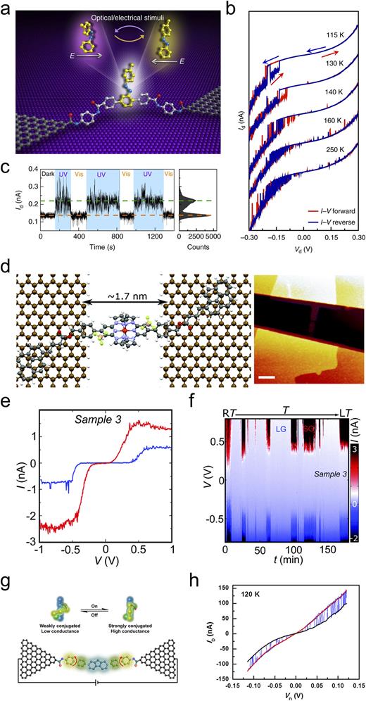 Fabrication and functions of graphene–molecule–graphene single-molecule ...