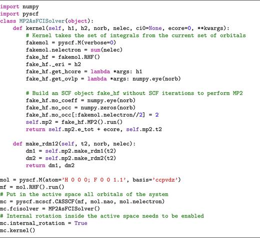Recent developments in the PySCF program package | The Journal of ...
