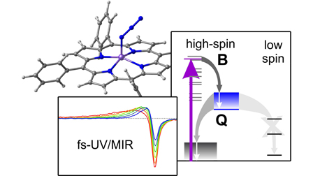 Primary processes of the archetypal model complex azido(porphinato)iron ...