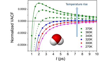Temperature behavior of the velocity autocorrelation function in large ...