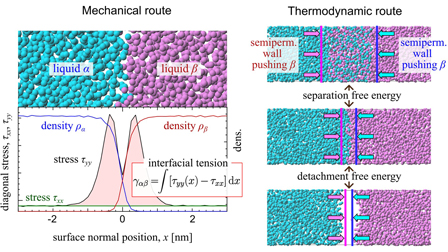 Mechanical and thermodynamic routes to the liquid–liquid interfacial ...
