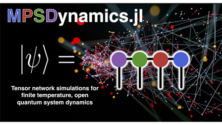 MPSDynamics.jl: Tensor network simulations for finite-temperature (non-Markovian) open quantum ...