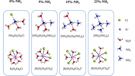 Fine analysis of the effect of NH3 on the microstructure of mixed KCl ...