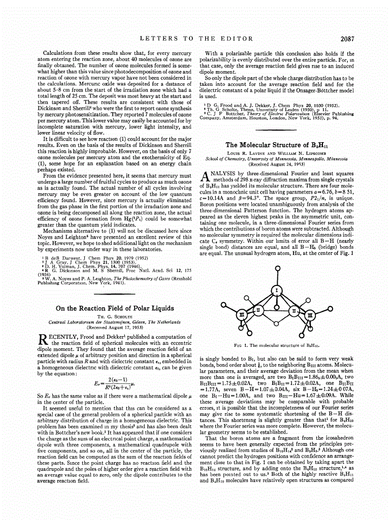 The Molecular Structure of B5H11 | The Journal of Chemical Physics ...