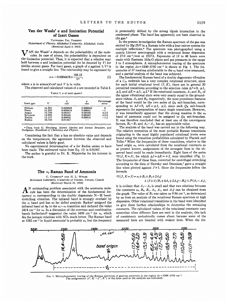 Van der Waals' a and Ionization Potential of Inert Gases | The Journal ...