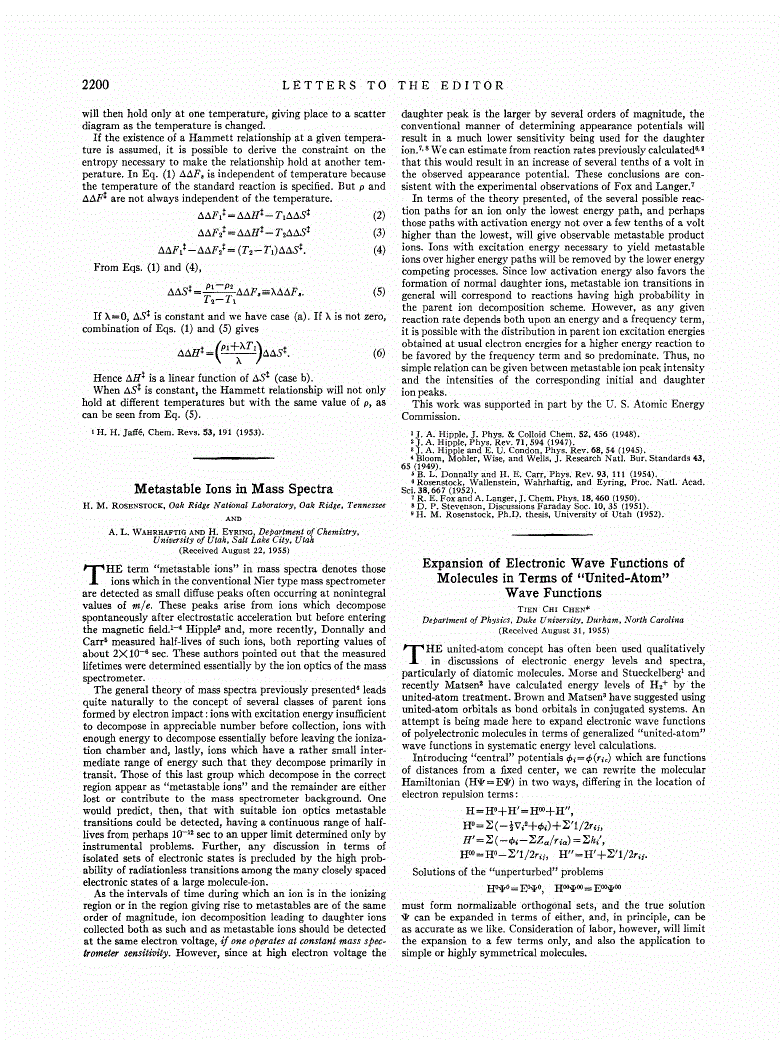 Metastable Ions in Mass Spectra | The Journal of Chemical Physics | AIP ...