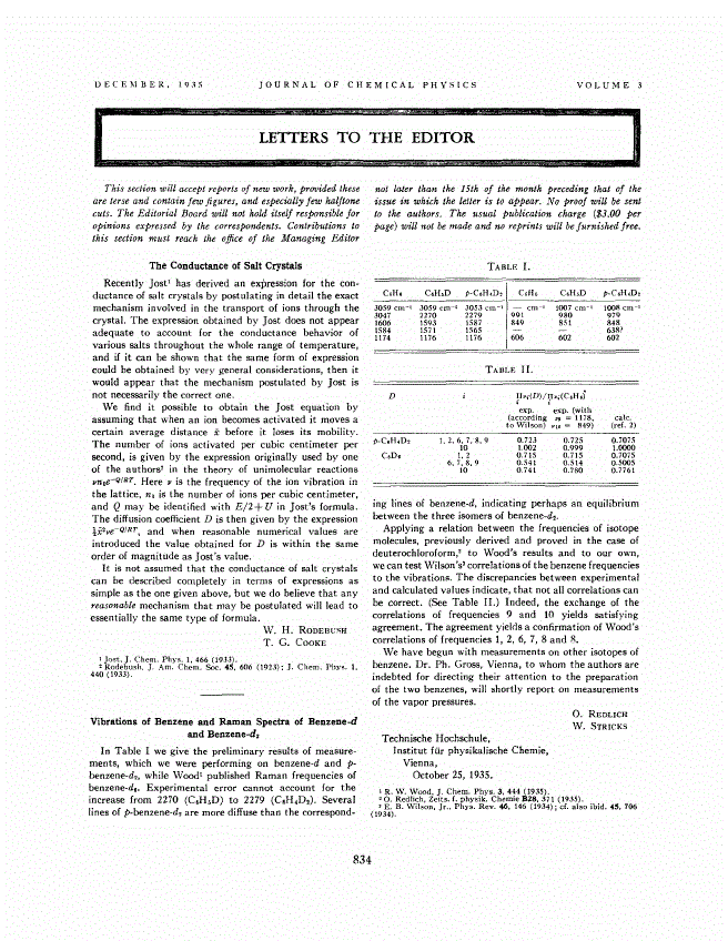 Vibrations of Benzene and Raman Spectra of Benzene‐d and Benzene‐d2 ...
