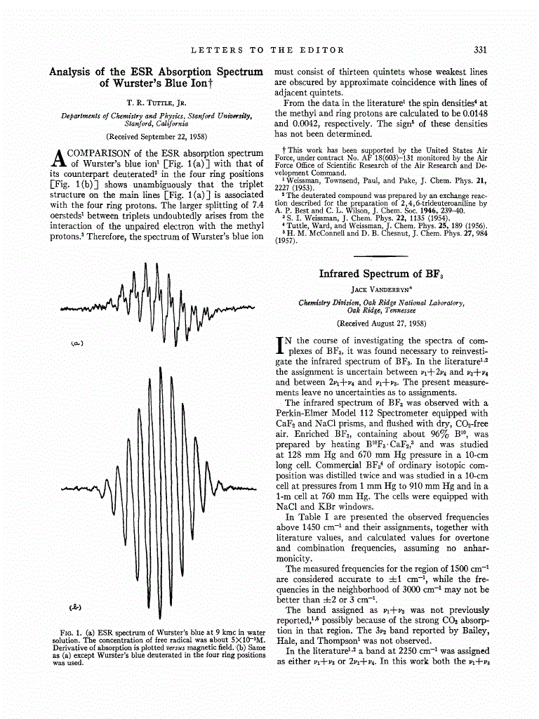Infrared Spectrum of BF3 | The Journal of Chemical Physics | AIP Publishing
