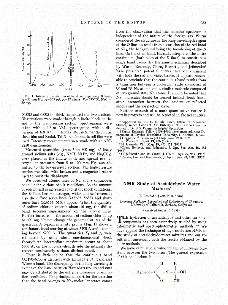 NMR Study of Acetaldehyde‐Water Mixtures | The Journal of Chemical ...