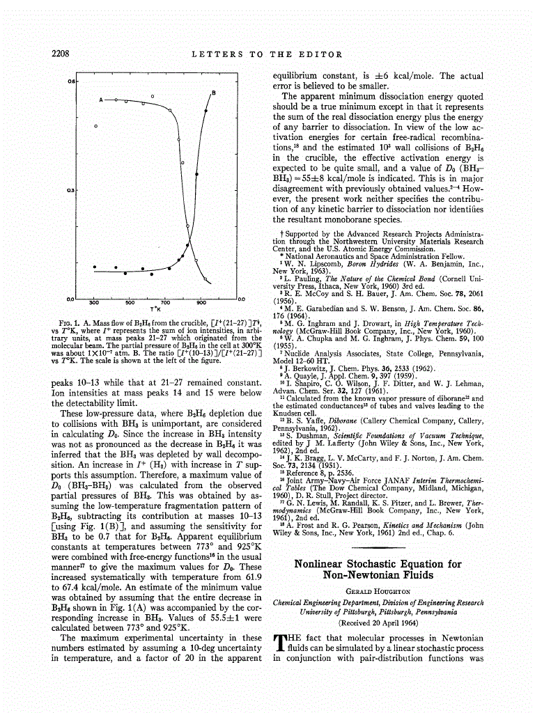 Nonlinear Stochastic Equation For Non‐newtonian Fluids The Journal Of Chemical Physics Aip