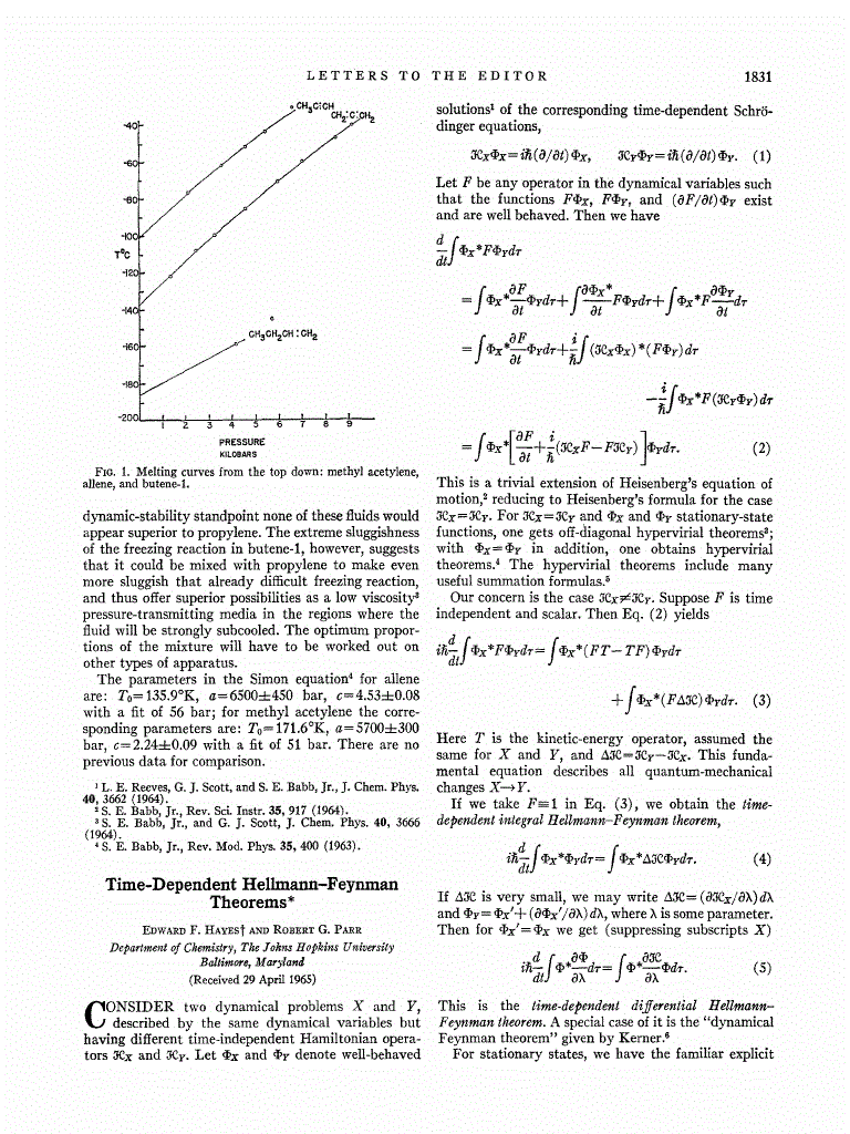 Time‐Dependent Hellmann‐Feynman Theorems | The Journal of Chemical ...
