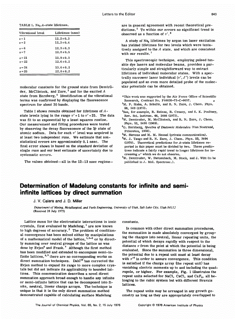 Determination of Madelung constants for infinite and semi‐infinite ...