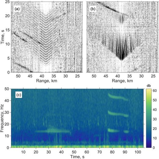 Distributed acoustic sensing recordings of low-frequency whale calls ...