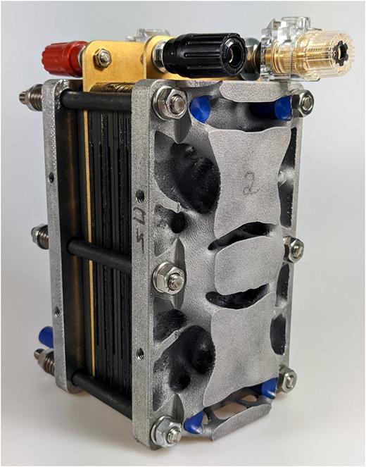 Optimization and design for additive manufacturing of a fuel cell end ...