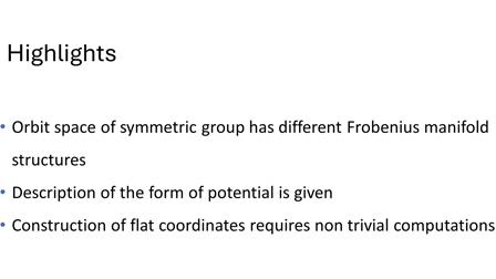 Dubrovin–Frobenius manifold structures on the orbit space of the ...