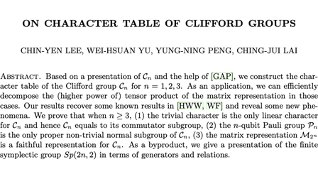 On character table of Clifford groups | Journal of Mathematical Physics ...