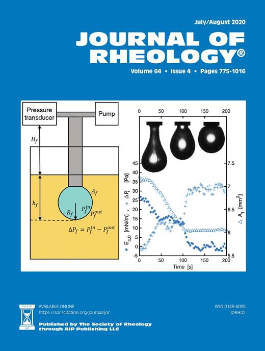 Volume 64 Issue 4 | Journal of Rheology | AIP Publishing