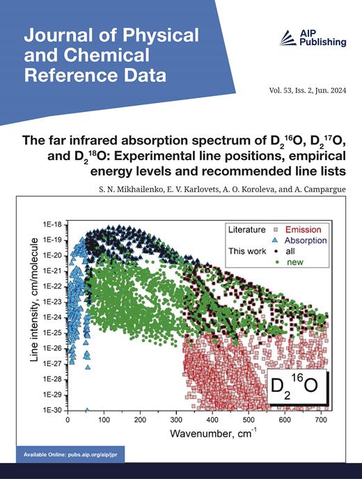 Journal of Physical and Chemical Reference Data | AIP Publishing