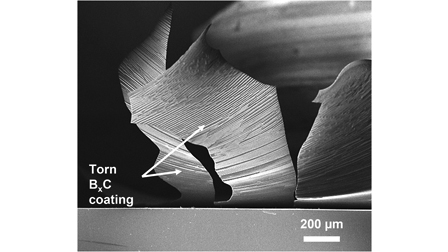 Chemical vapor deposition of amorphous boron carbide coatings from ...