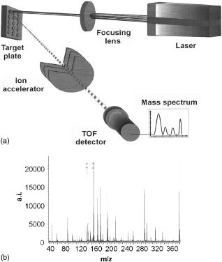 Desorption/ionization mass spectrometry on array of silicon microtips ...