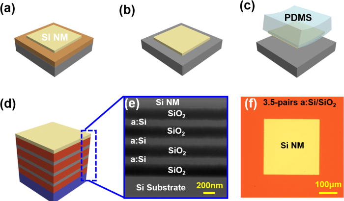 Amorphous Si/SiO2 distributed Bragg reflectors with transfer printed ...