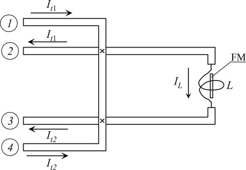 Current states of a doubly connected superconductor with two point ...